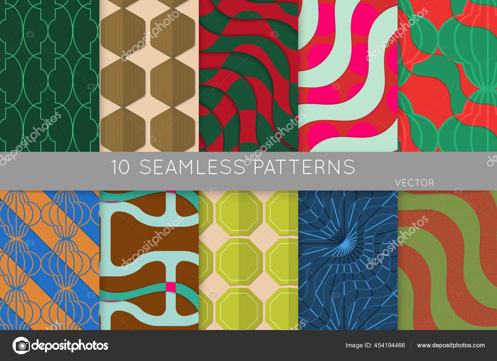 Geometric Tileable Texture Fold Realistic Shadow Collection Seamless ...