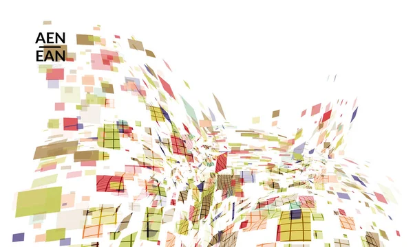 Square Pixel Multicolored Mosaic White Transparent Overlapping ...