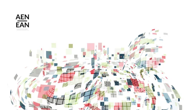 Square Pixel Multicolored Mosaic White Transparent Overlapping ...