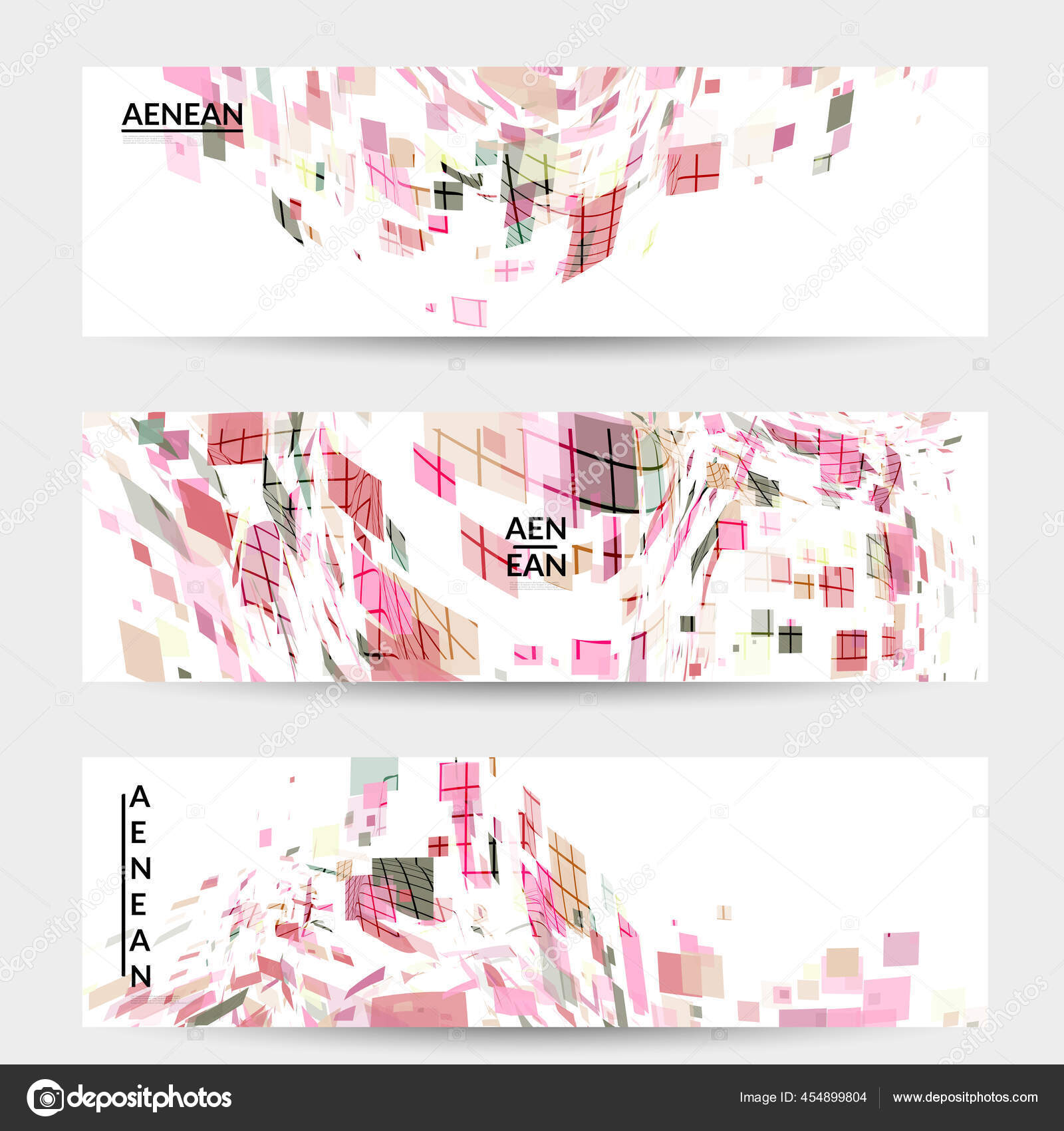 Square Pixel Multicolored Mosaic White Transparent Overlapping ...