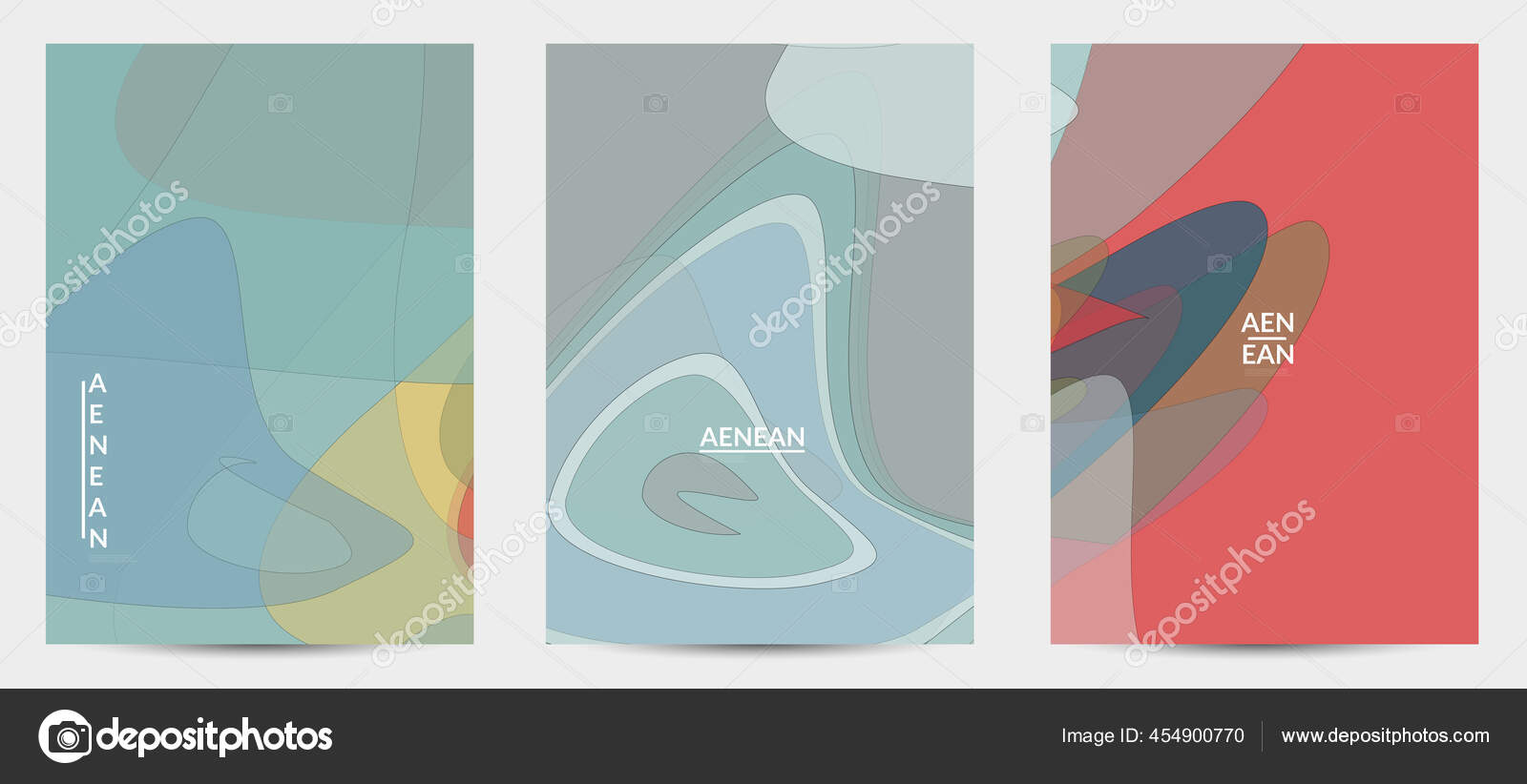 Flyer Template Pastel Colored Transparent Overlapping Shapes Creating ...