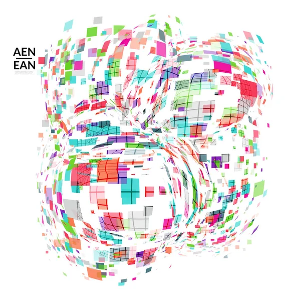 Square Pixel Mosaic Distorted Shape Transparent Overlapping Squatters ...