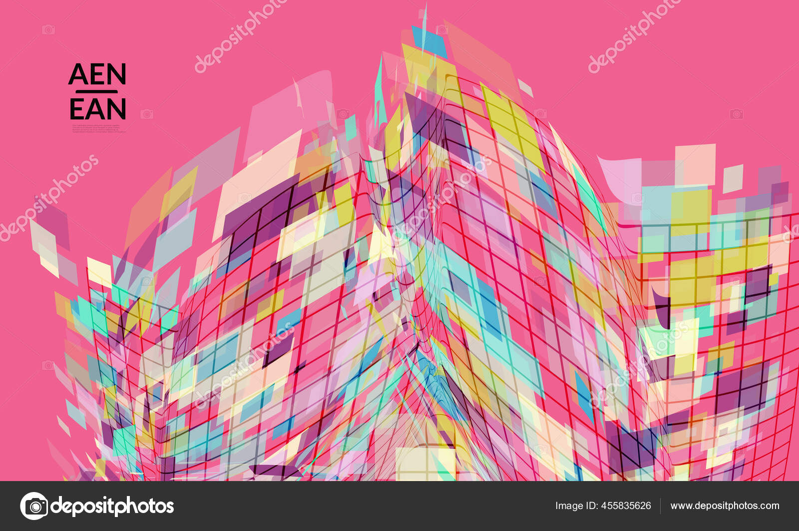 Image vectorielle Mosaïque Pixels Carrés Forme Déformée Les Squatters ...