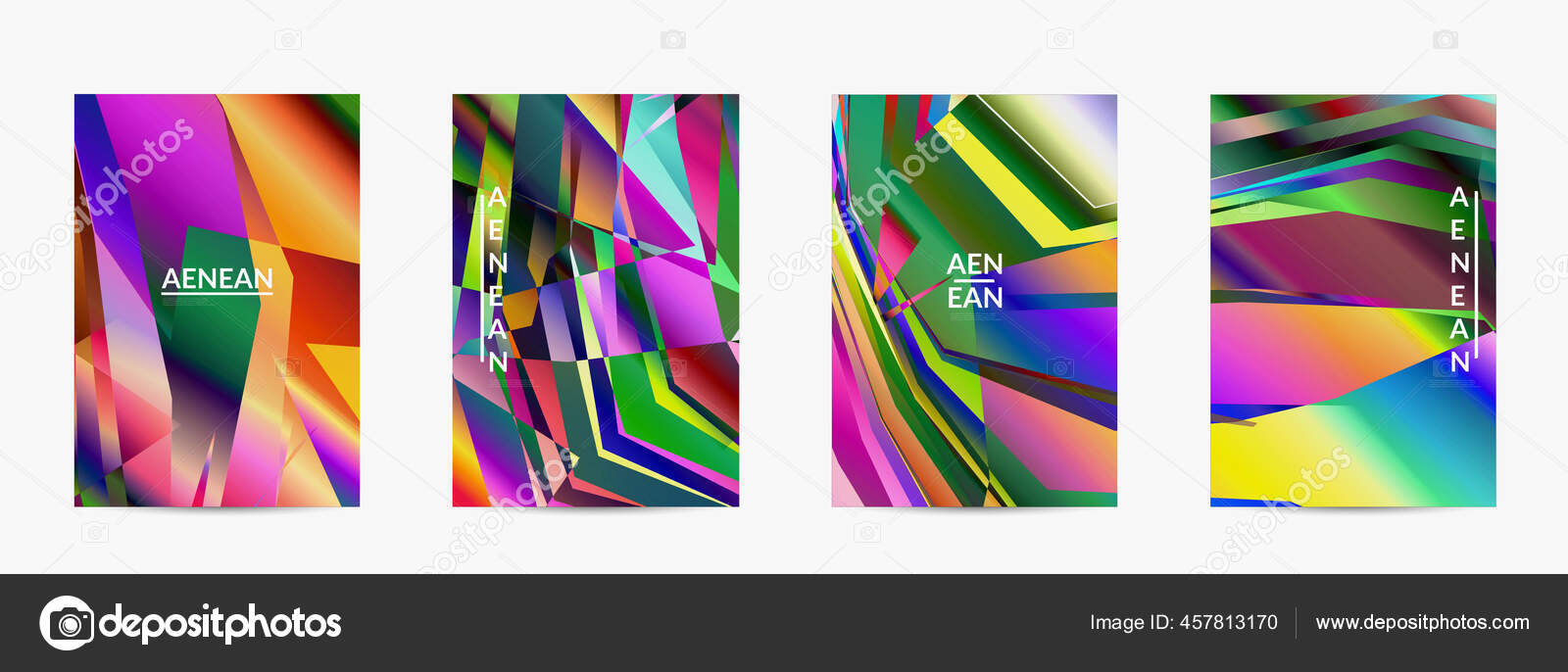 Abstract Vector Flyer Template Diagonal Geometric Vibrant Colored ...