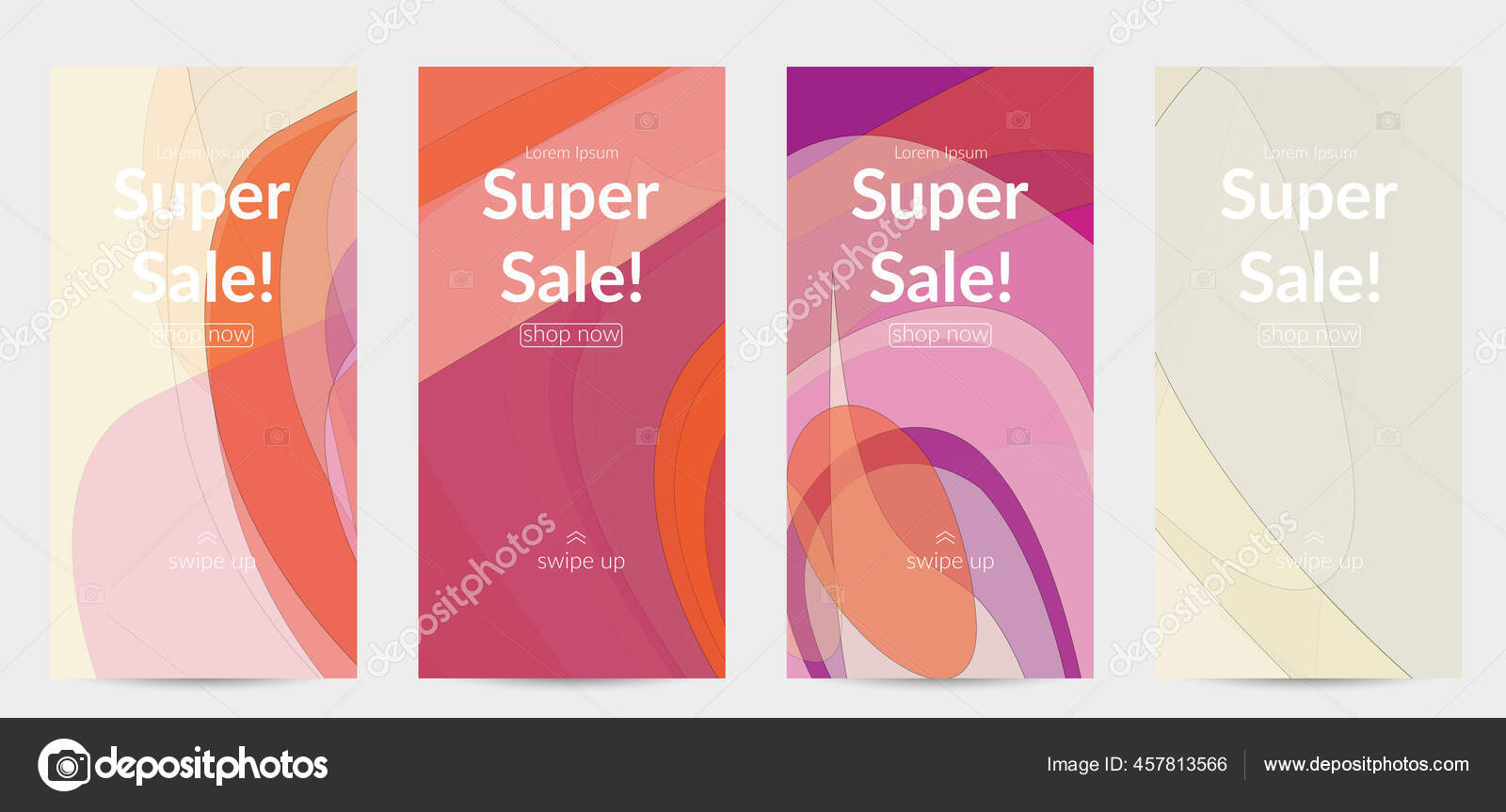 Vector Pastel Colored Transparent Overlapping Shapes Creating Vector ...
