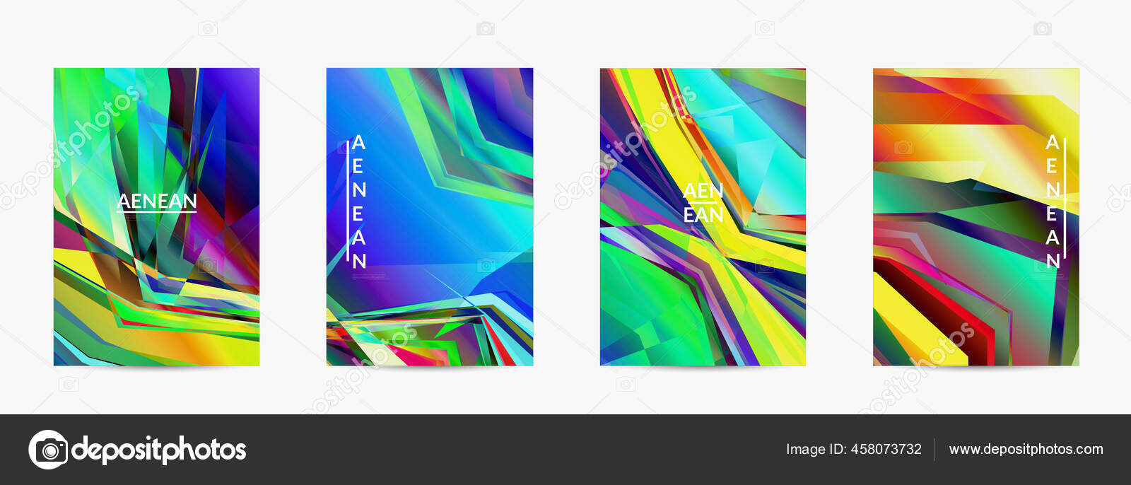 Abstract Vector Flyer Template Diagonal Geometric Vibrant Colored ...