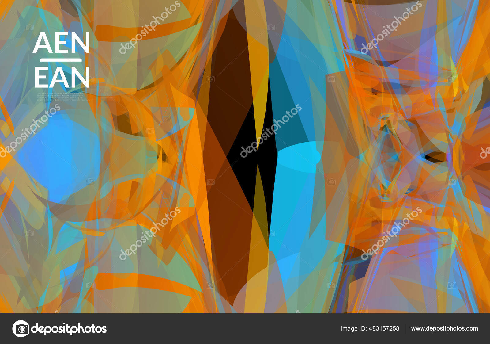 Abstract Multicolored Shattered Glass Texture Transparent Overlapping ...