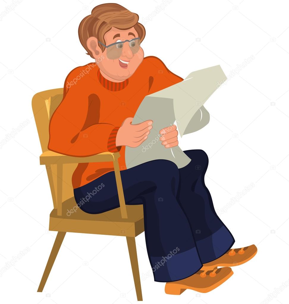 Cartoon Person Sitting On A Chair