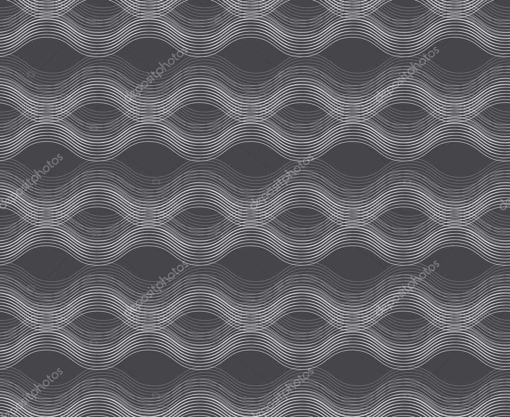 Repeating ornament horizontal wavy lines on gray Stock Vector by ©Zebra ...
