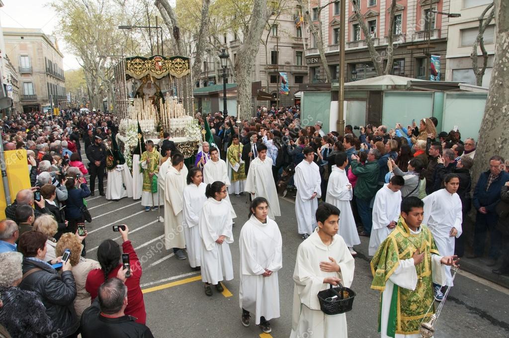 Good Friday Procession in Barcelona, Spain — Stock Editorial Photo ...