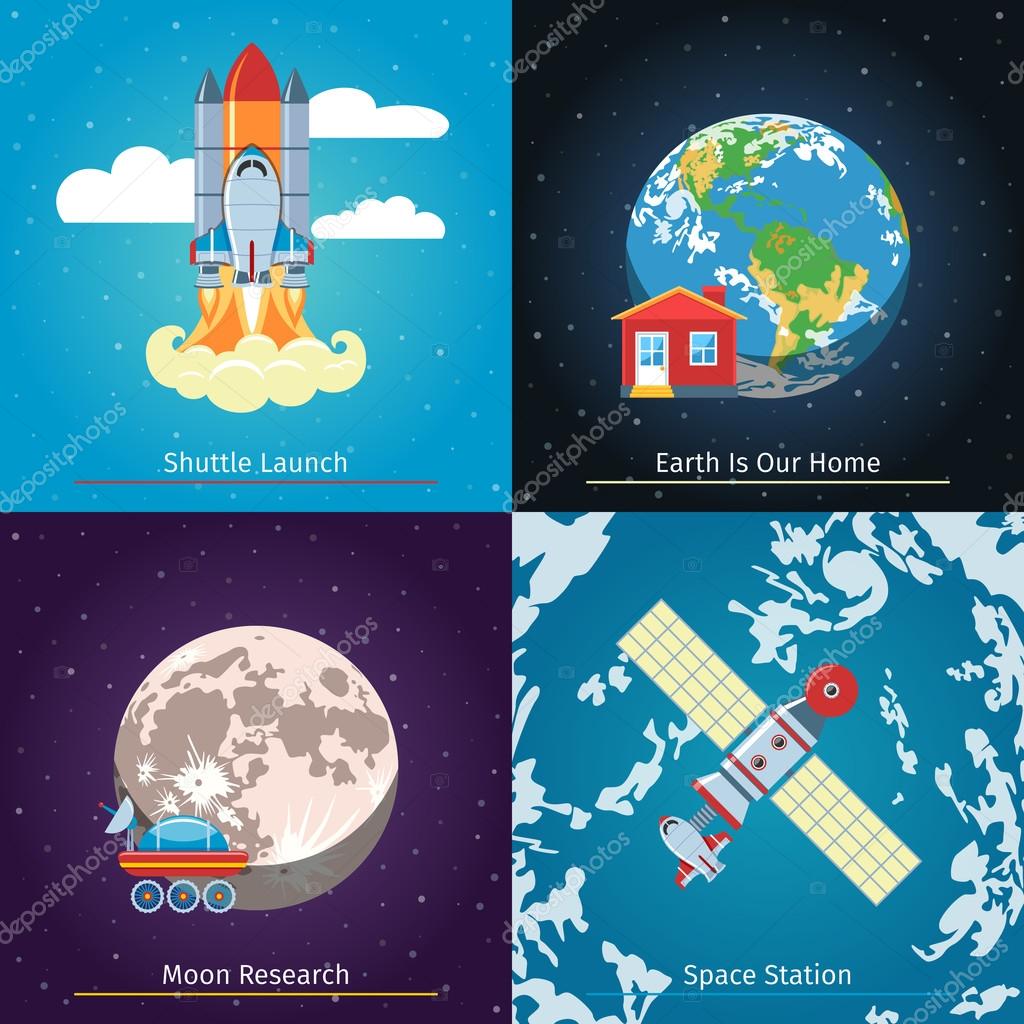 Space Theme Banners — Stock Vector © Genestro #101680578