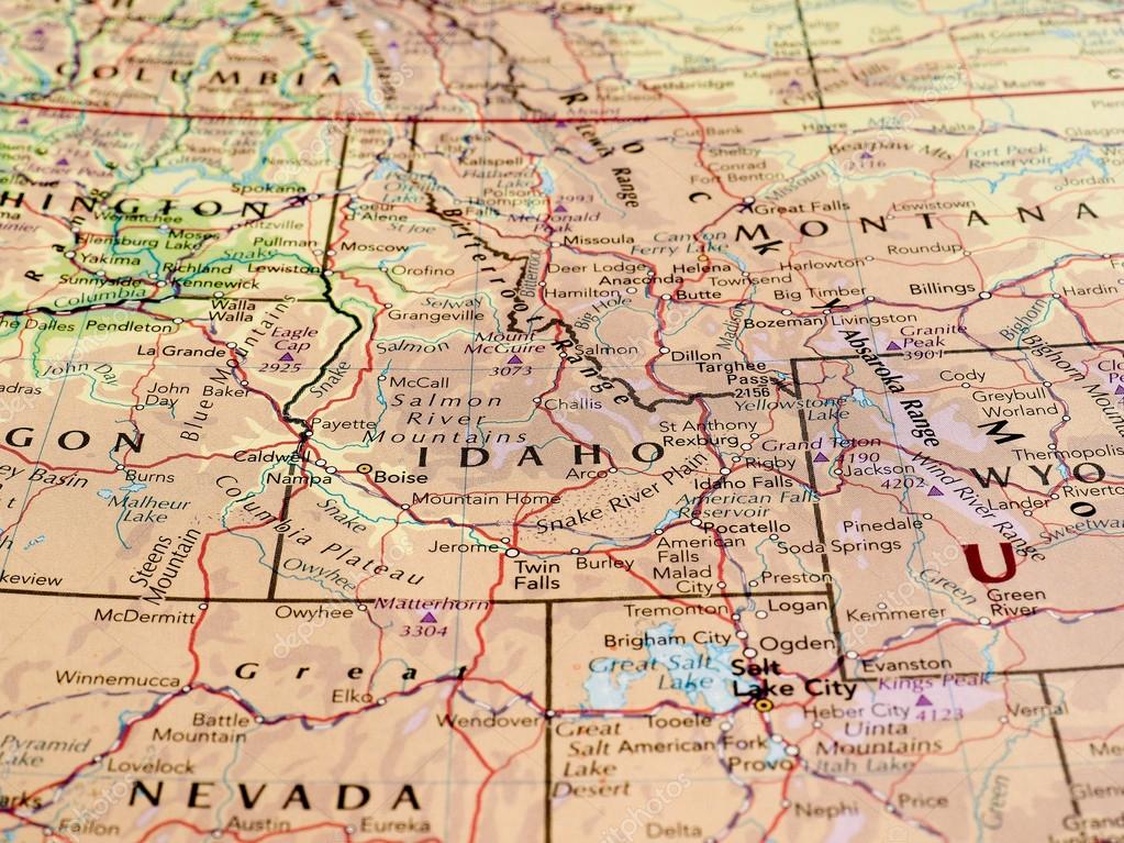 Idaho Rivers Names Map