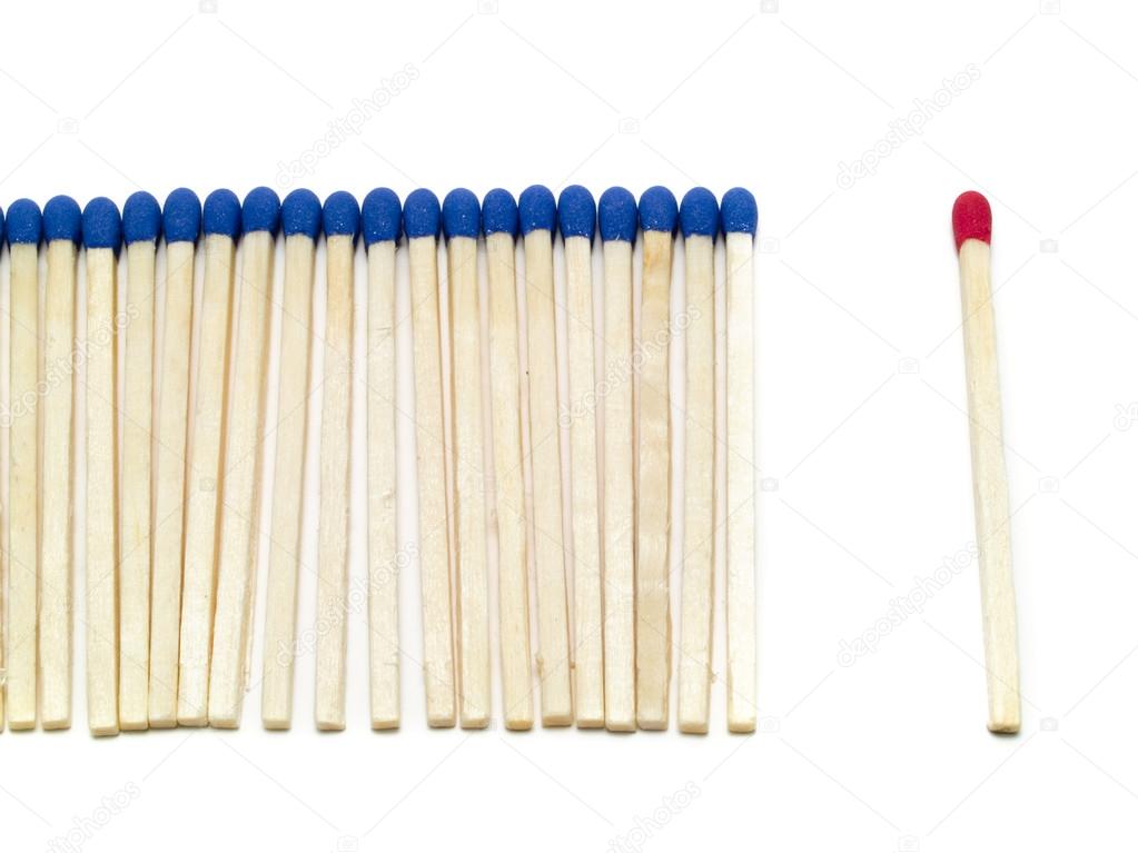 One different match stick — Stock Photo © ivanmateev #82342606