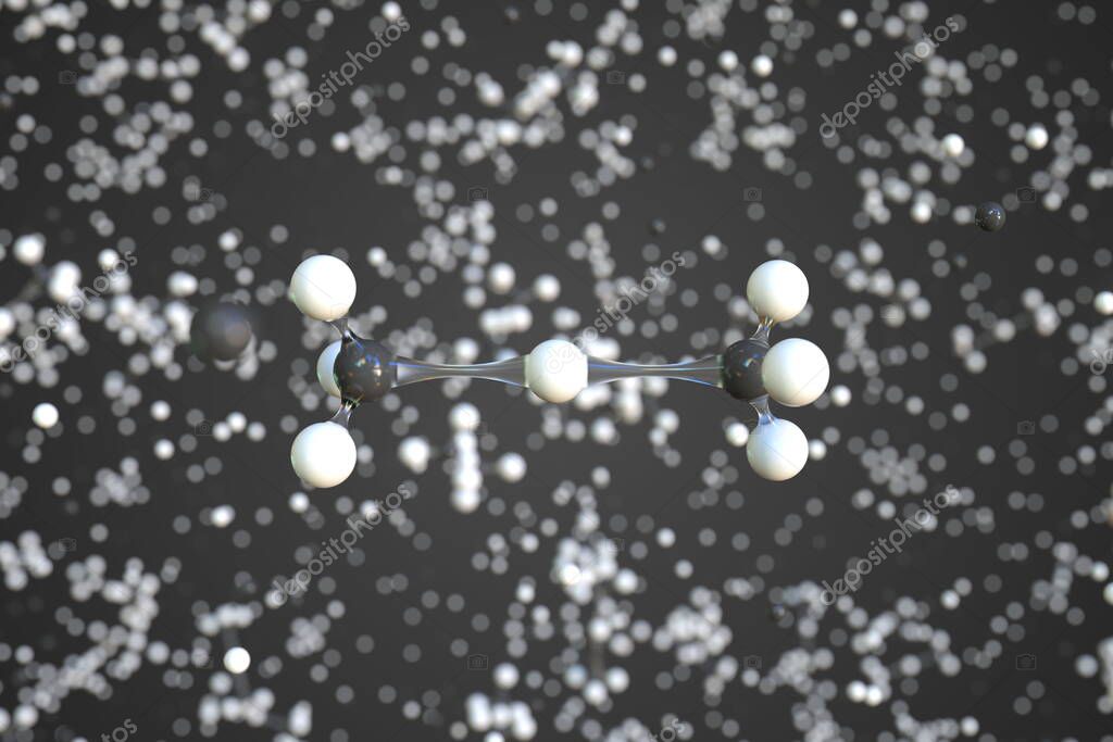 Molécula de dimetilmercurio, modelo molecular conceptual. Renderizado ... Molécula de dimetilmercurio, modelo molecular conceptual. Renderizado ...