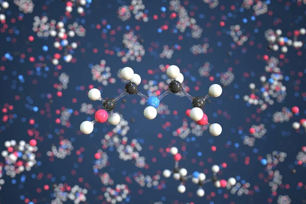 Molécula de dietanolamina, modelo molecular científico, representación ...