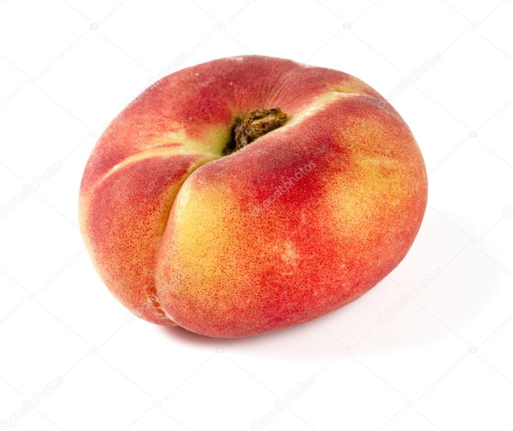 Donut peaches isolated on white Stock Photo by ©dianazh 124598704