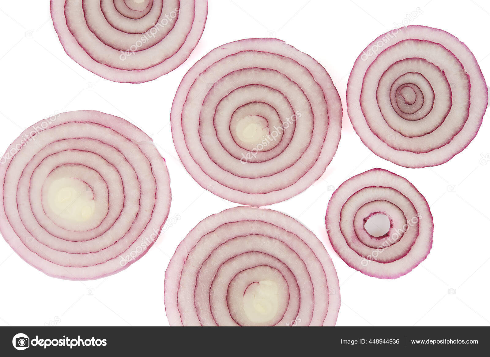 Red Onion Slices Isolated White Backrgound Stock Illustration by ...
