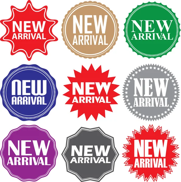 New product signs set, new product sticker set, vector illustration ...