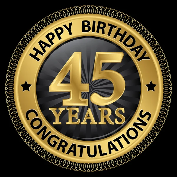 45th birthday Stock Vectors, Royalty Free 45th birthday Illustrations ...