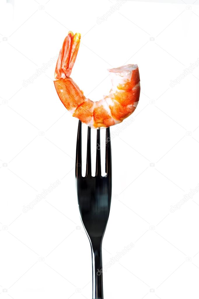 Prawn on a fork Stock Photo by ©kiboka 109773246