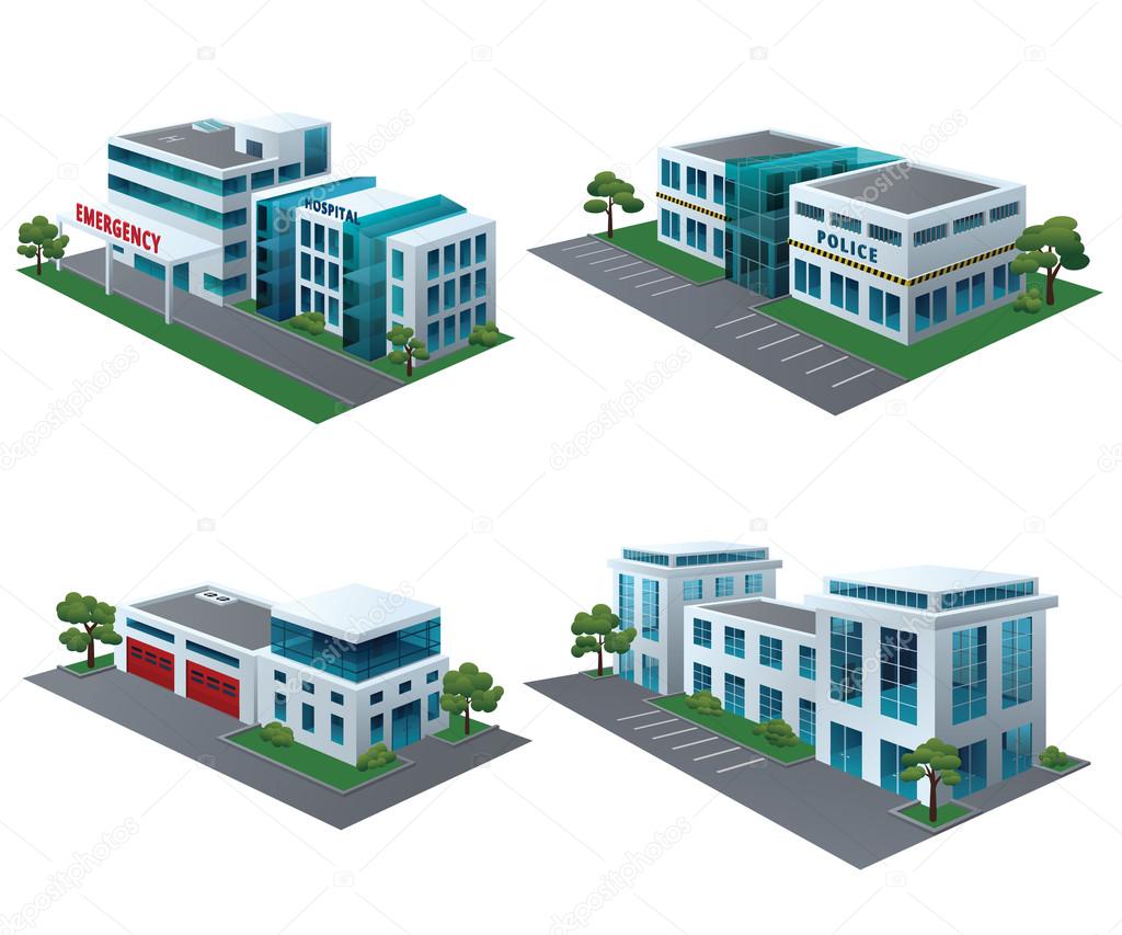 Community buildings — Stock Vector © hoverfly #62841401