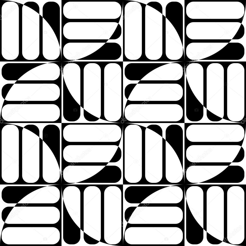 Seamless Curved Shape Pattern Stock Vector by ©maxkrasnov 108233602