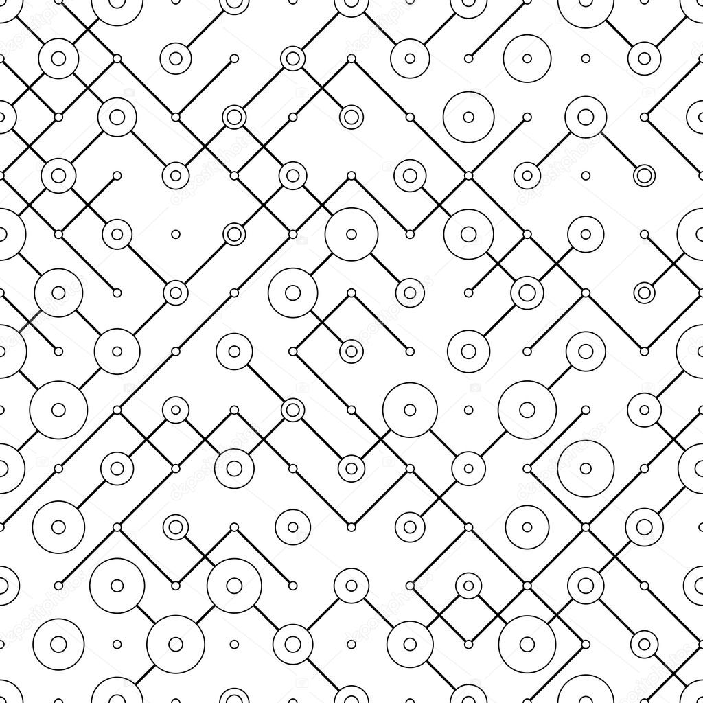 Seamless Circle and Line Pattern Stock Vector Image by ©maxkrasnov ...