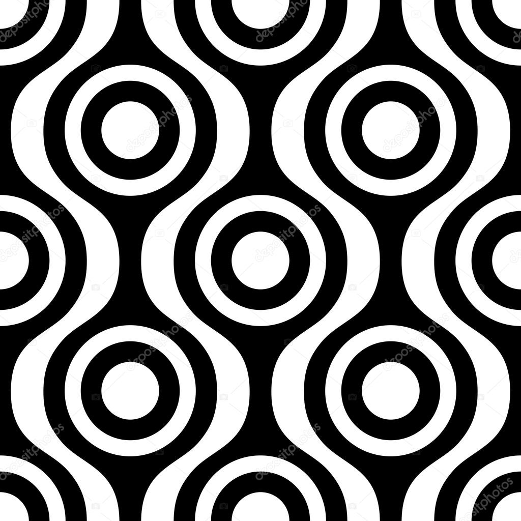 60s Patterns Black And White
