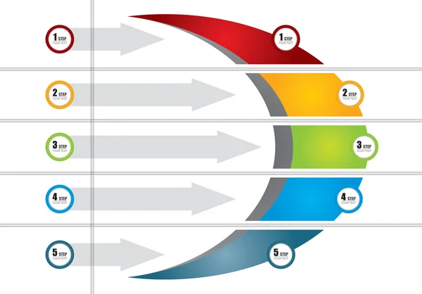 Flow chart with colorful arrows Stock Vector by ©eltoro69 96366532