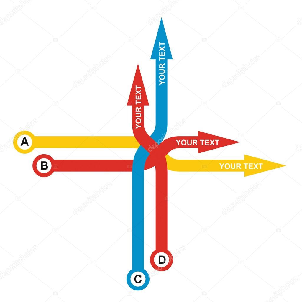 Colorful flowchart with arrows Stock Vector Image by ©eltoro69 #115179480