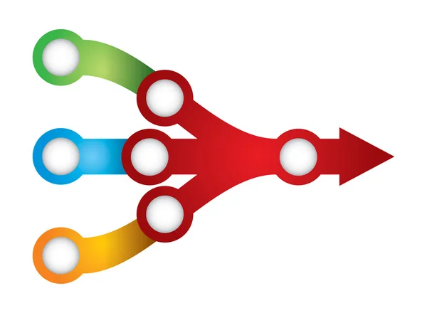 Flow chart with colorful arrows Stock Vector by ©eltoro69 96366532