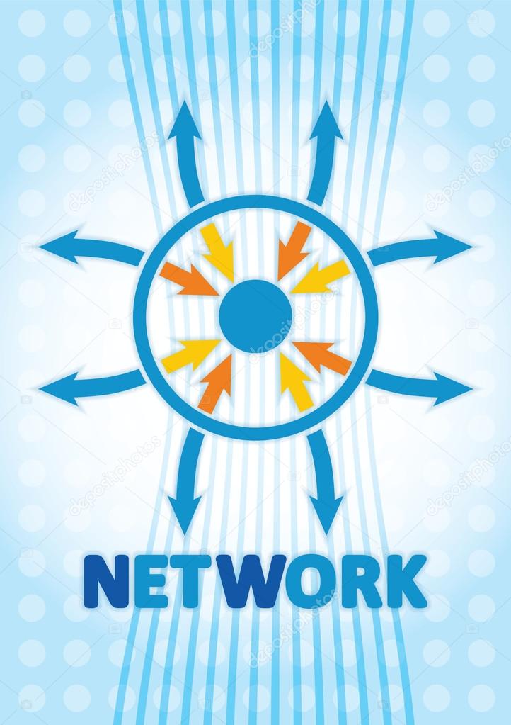 Colorful network sign Stock Illustration by ©eltoro69 #83230488