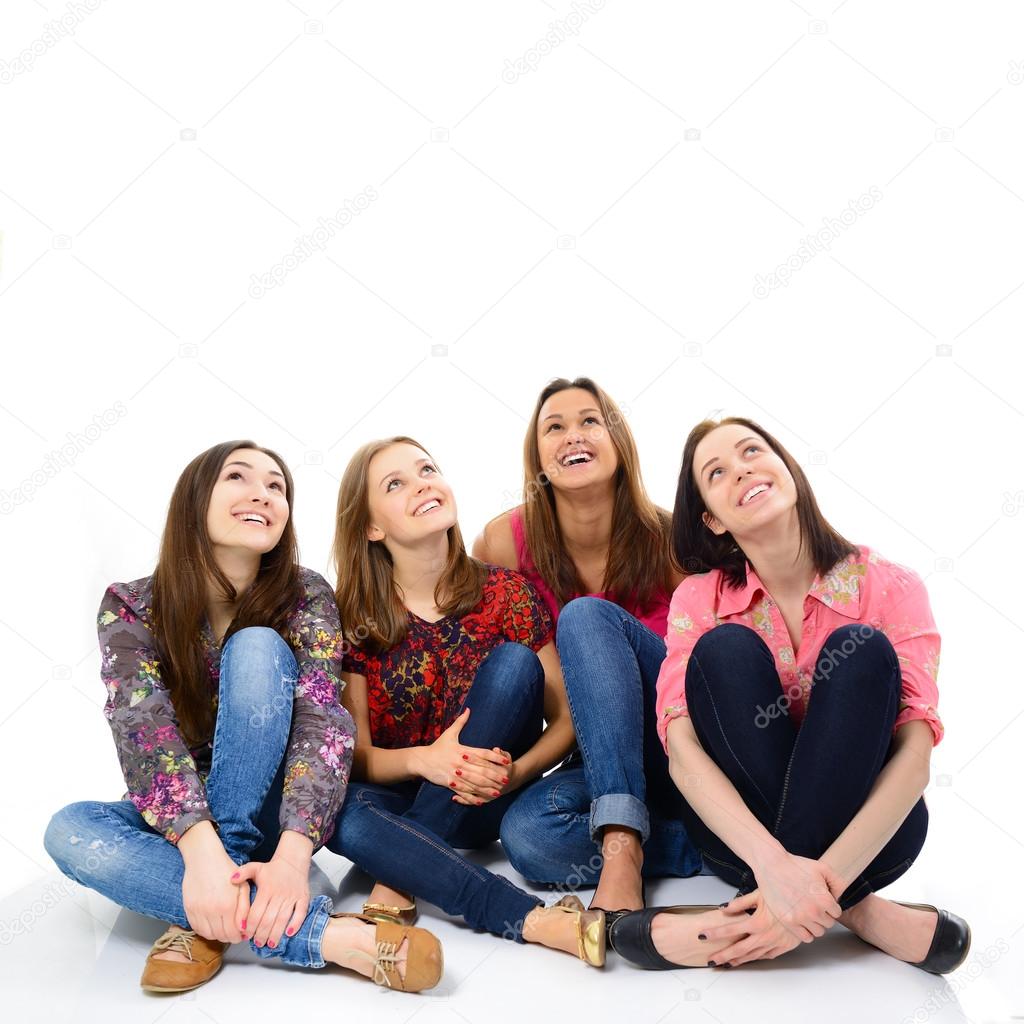 Girls looking up — Stock Photo © khorzhevska #52017129