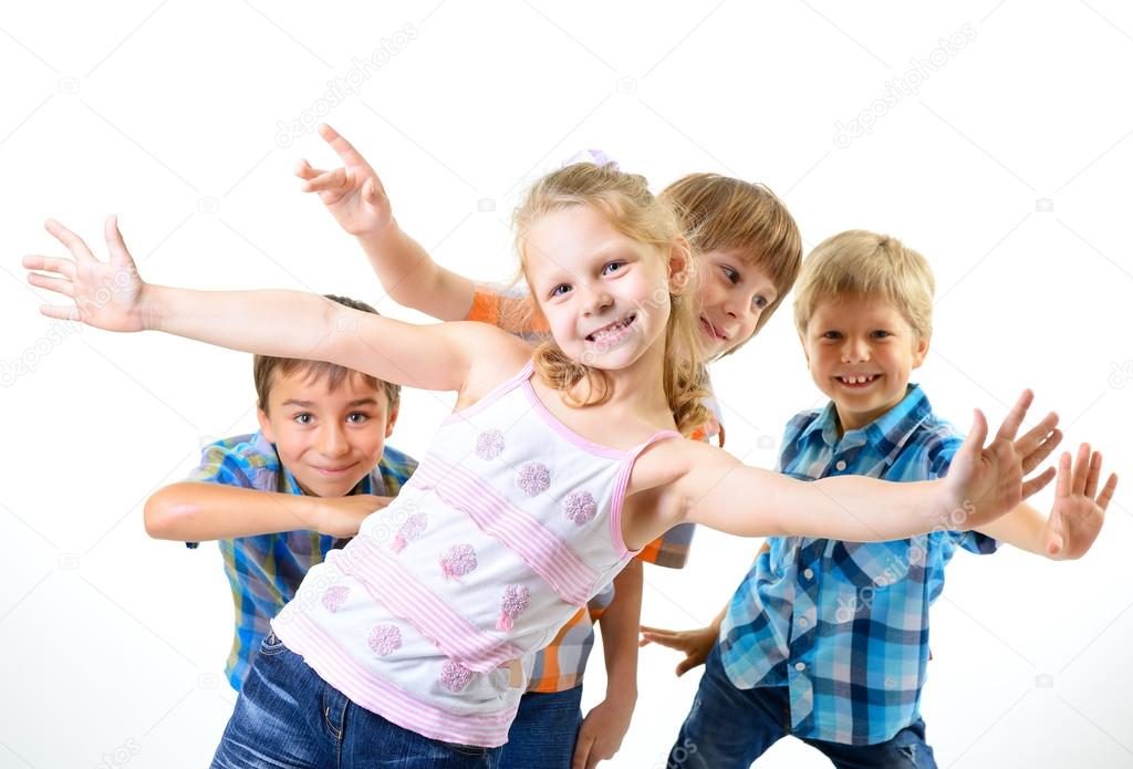 Happy smiling children — Stock Photo © khorzhevska #52018523