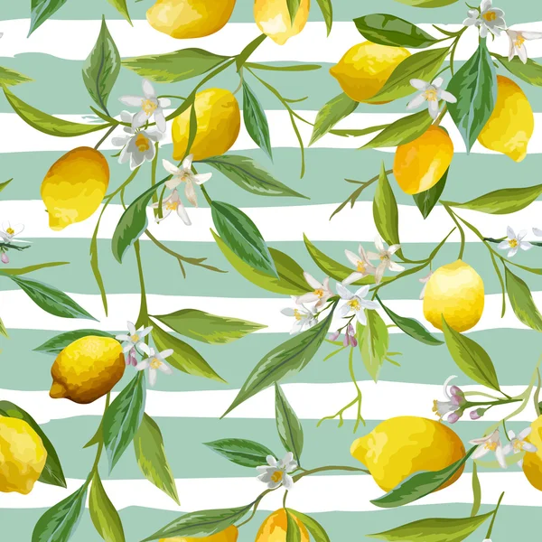 Seamless Pattern with vintage barocco design with yellow Lemon Fruits, Floral Background with ...