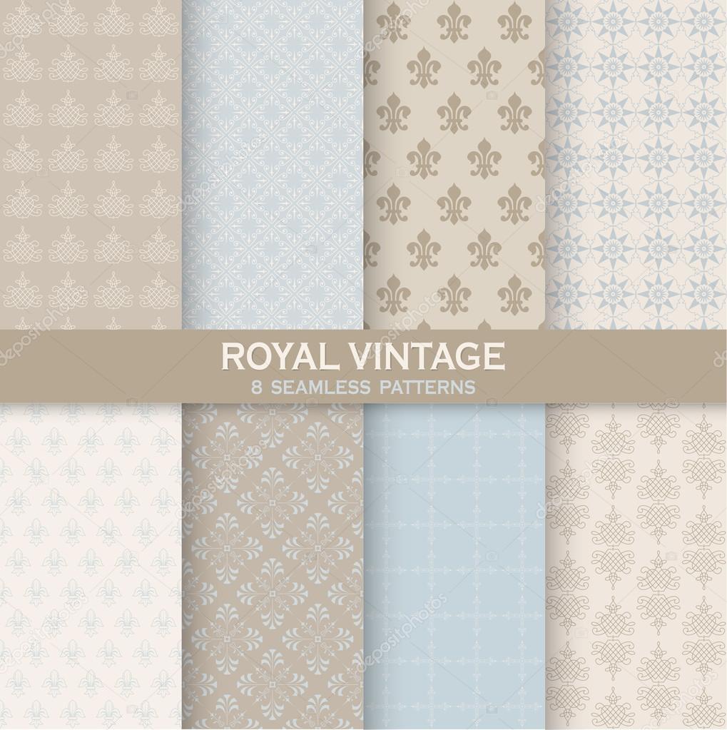 8 Seamless Patterns - Royal Vintage Set - Texture for wallpaper Stock Vector Image by ©woodhouse ...