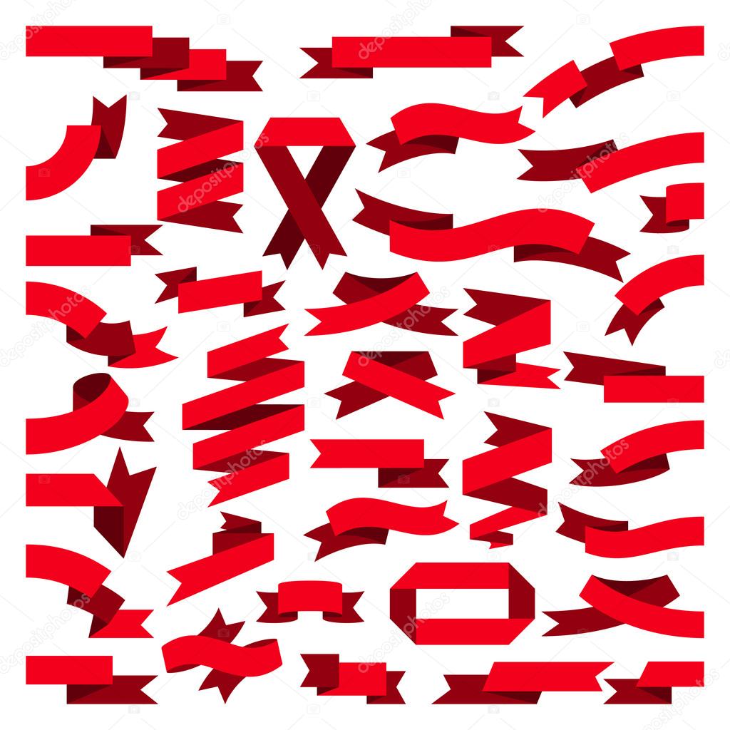 Flat ribbons set Stock Vector Image by ©alisher #111686662