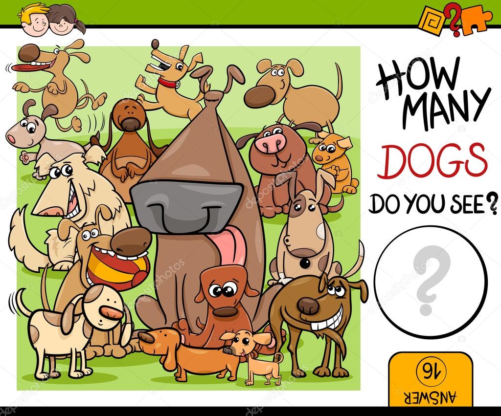 Preschool counting task with dogs Stock Illustration by ©izakowski ...