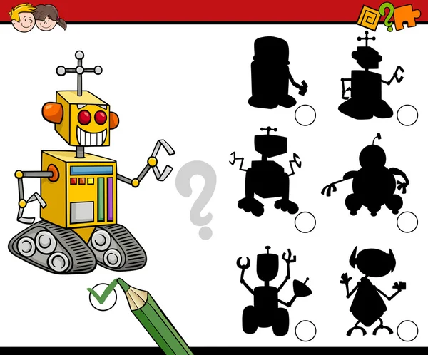 Preschool shadow activity with robots Stock Vector Image by ©izakowski ...