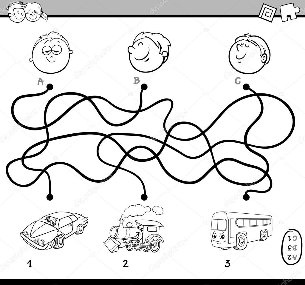 Maze activity coloring page — Stock Vector © izakowski #104878188 Maze activity coloring page — Stock Vector © izakowski #104878188