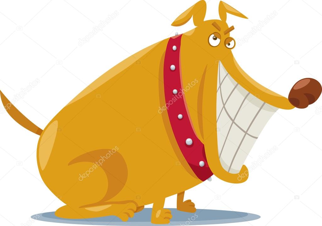 divertido perro malo ilustración de dibujos animados 2023