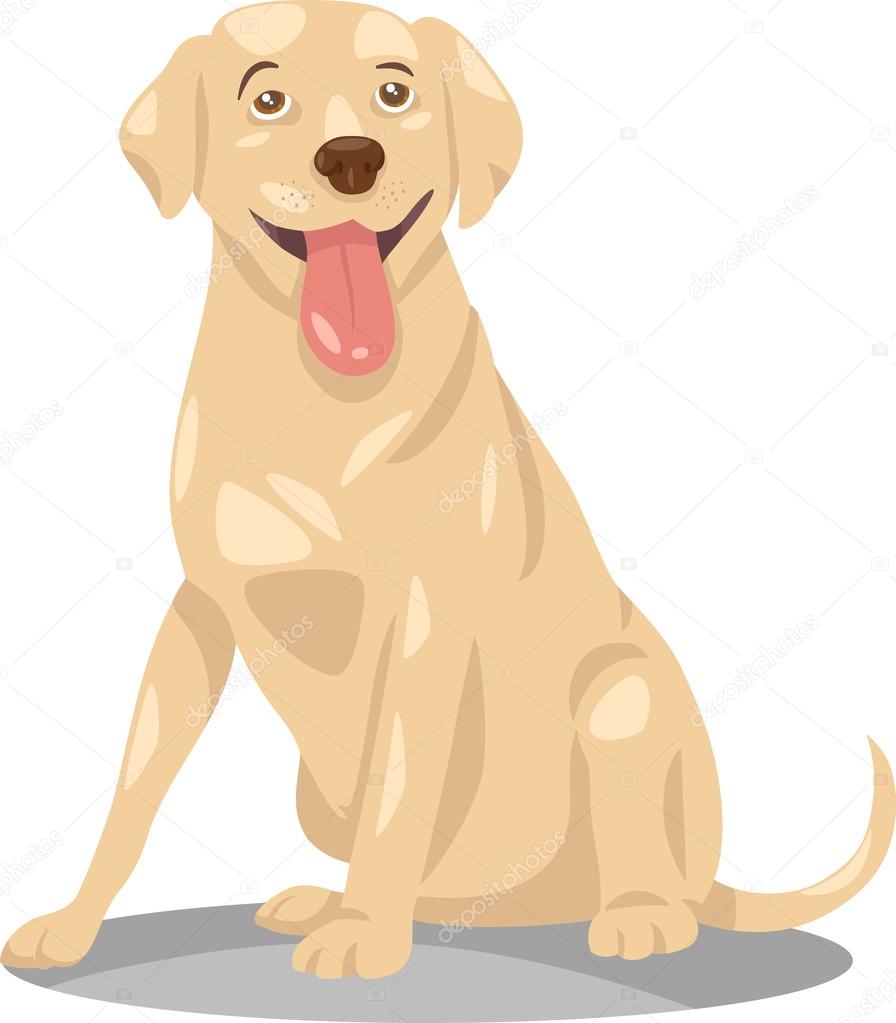 Labrador retriever perro de dibujos animados — Vector de stock ...
