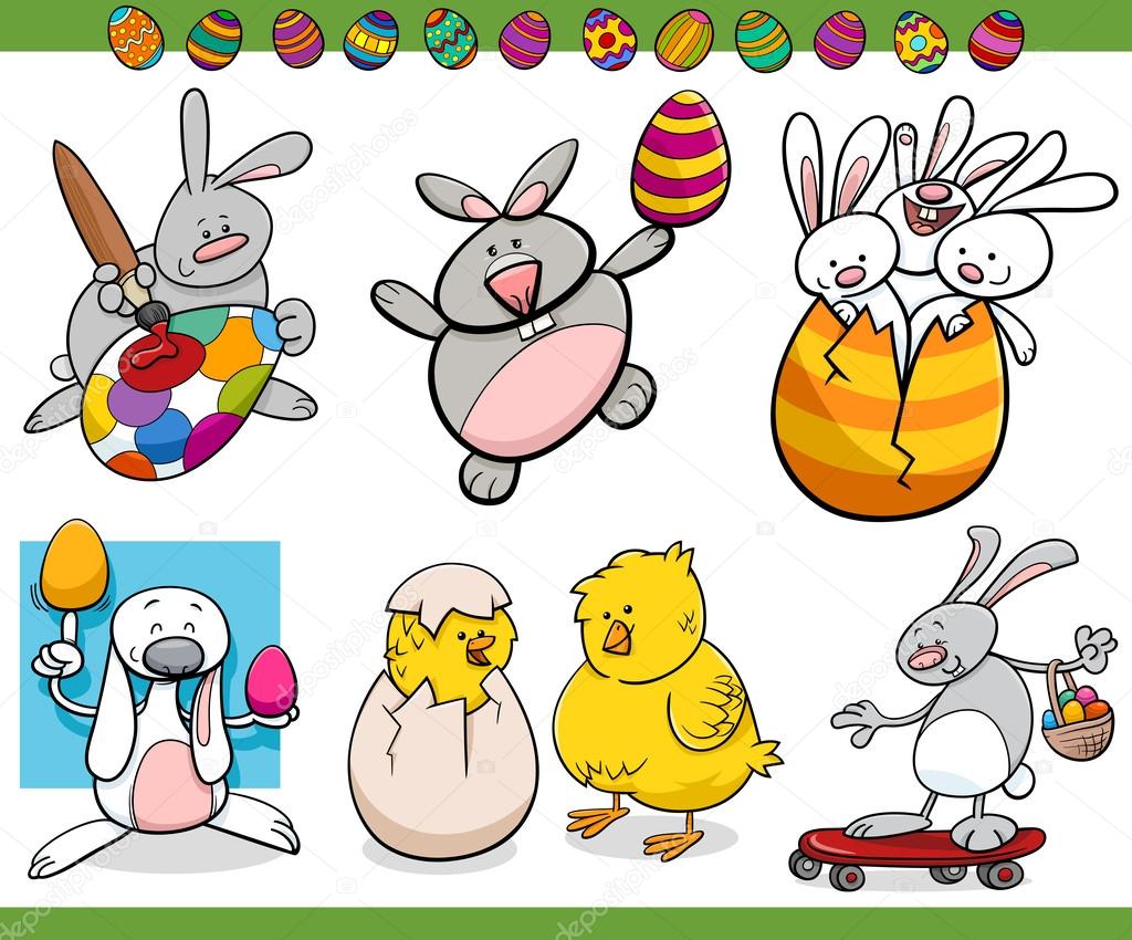 Easter themes set cartoon illustration Stock Vector Image by ©izakowski ...
