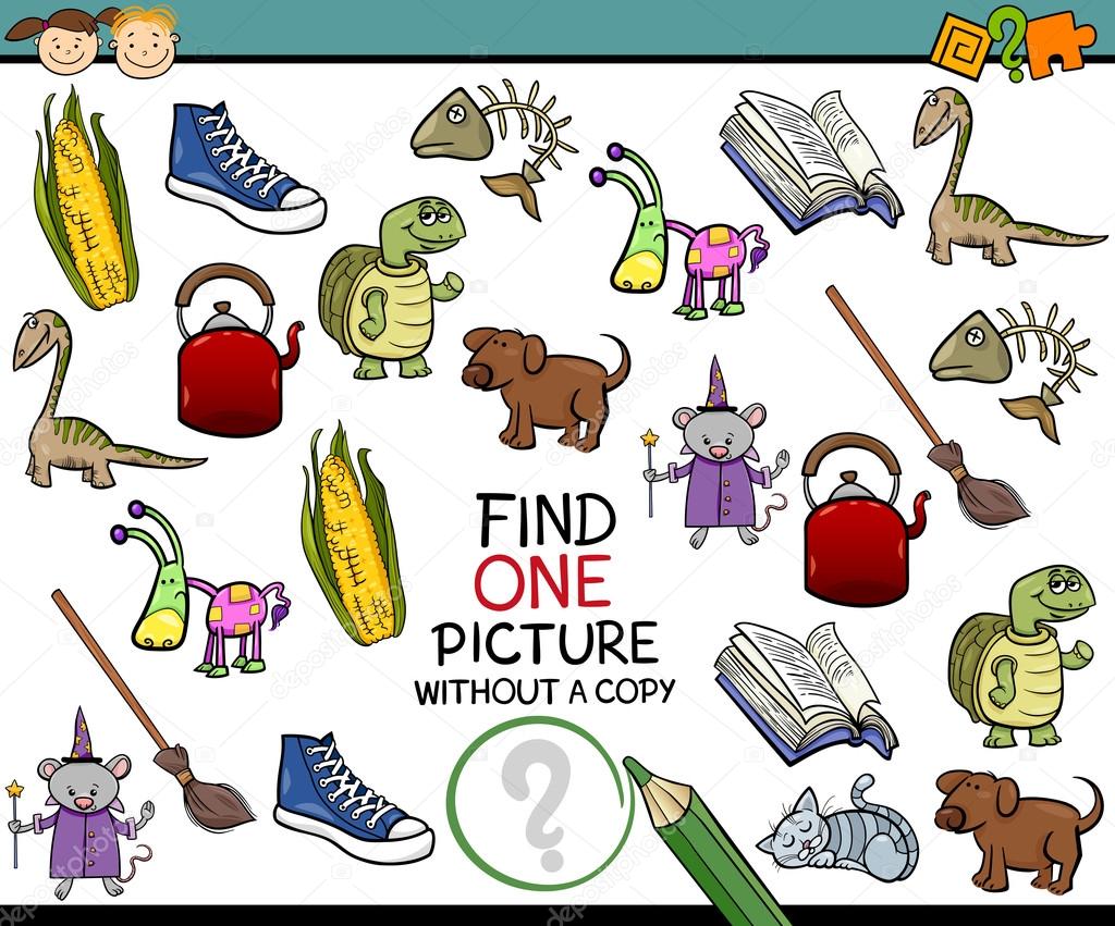 encontrar una sola imagen juego de dibujos animados 2024