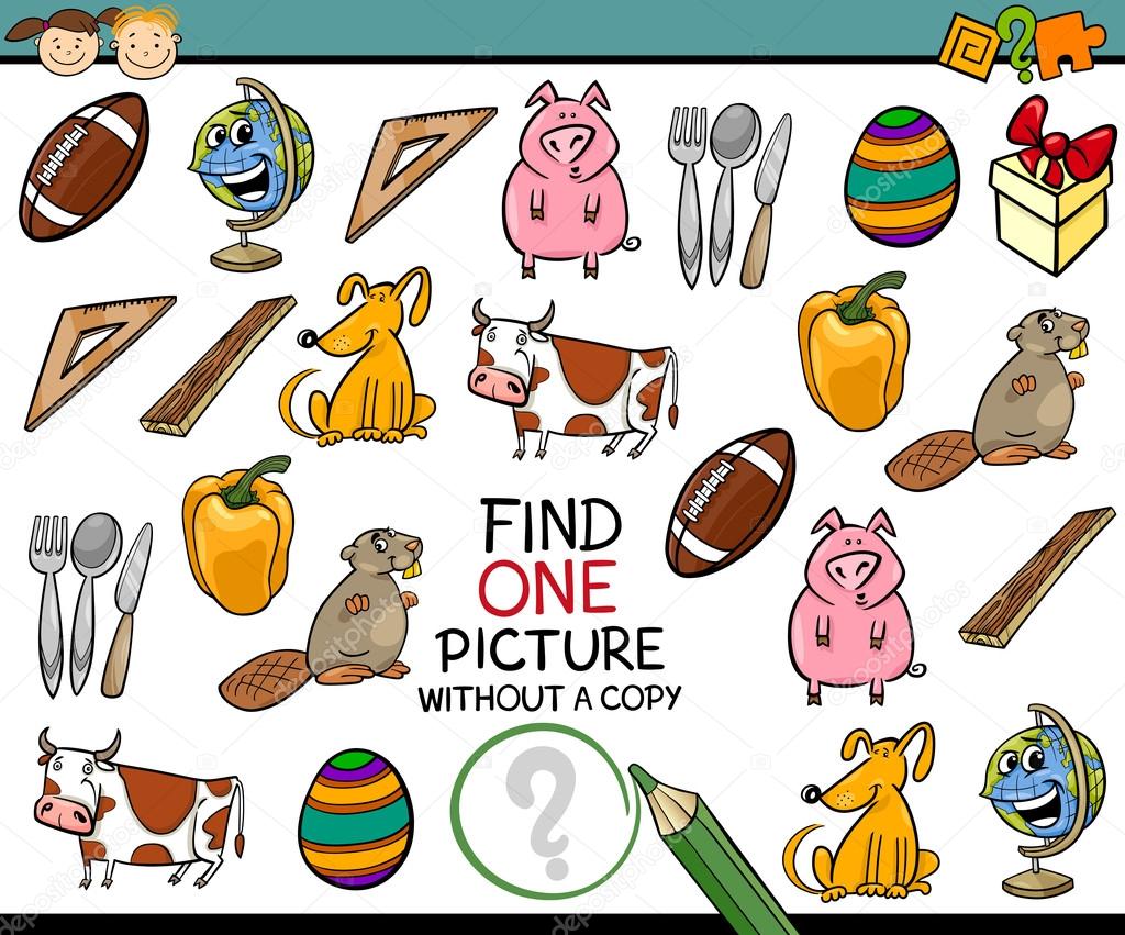 encontrar una sola imagen juego de dibujos animados 2023