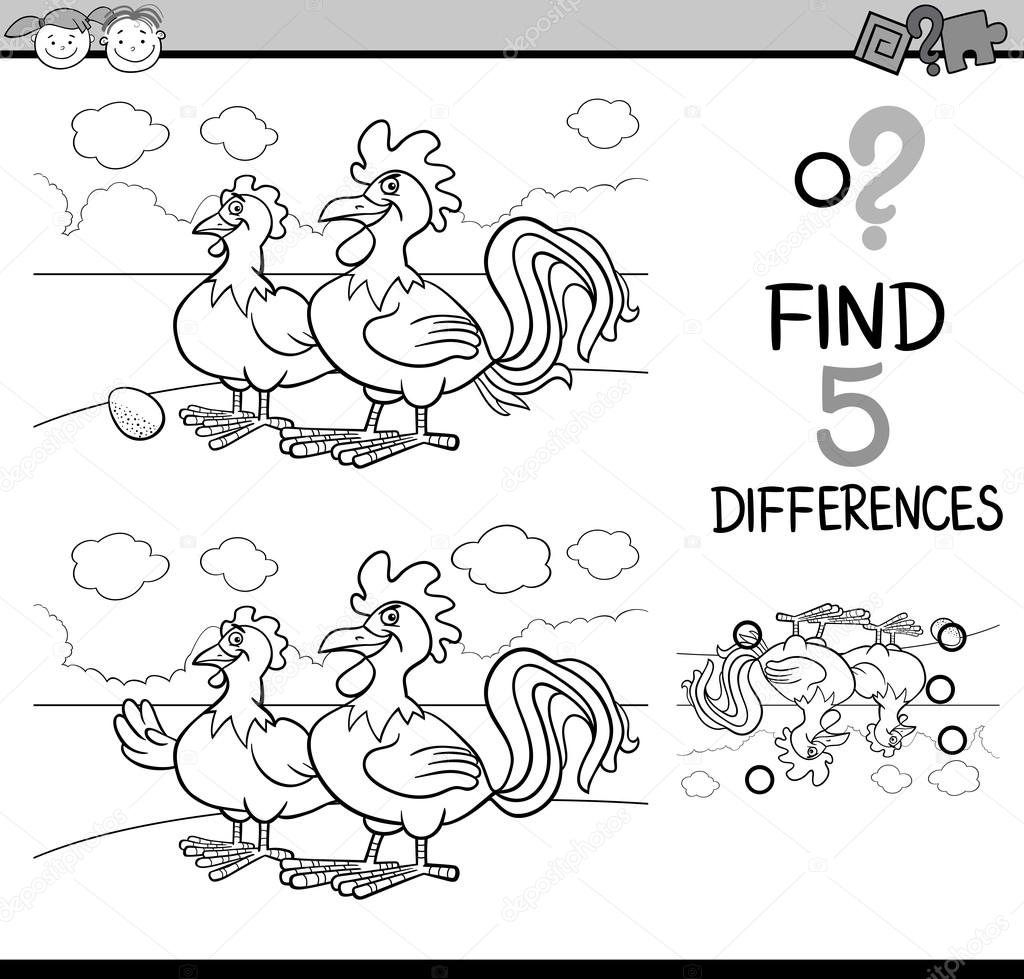 tarea de diferencias para colorear página 2022