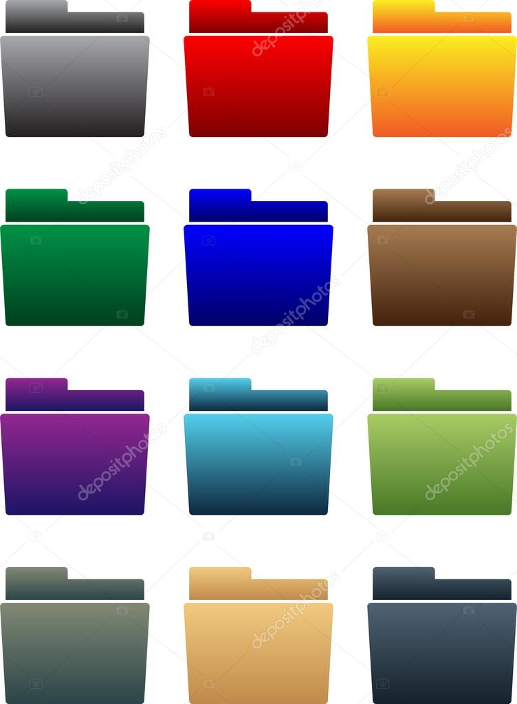 Colorful folder icons - petsvar
