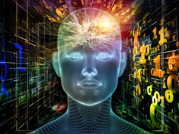 Digital Space. Lucid Mind series. Design composed of 3D rendering of ...