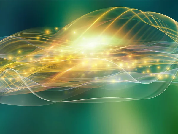 Light Wave series. Fractal sine waves and lights background on a ...