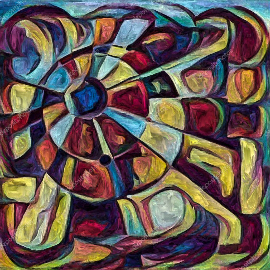 Patrones sobre lienzo realizado en estilo abstracto de la pintura sobre ...